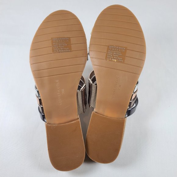 Kenneth Cole | Shoes | New Kenneth Cole Metallic Valen Scroll Sandals ...